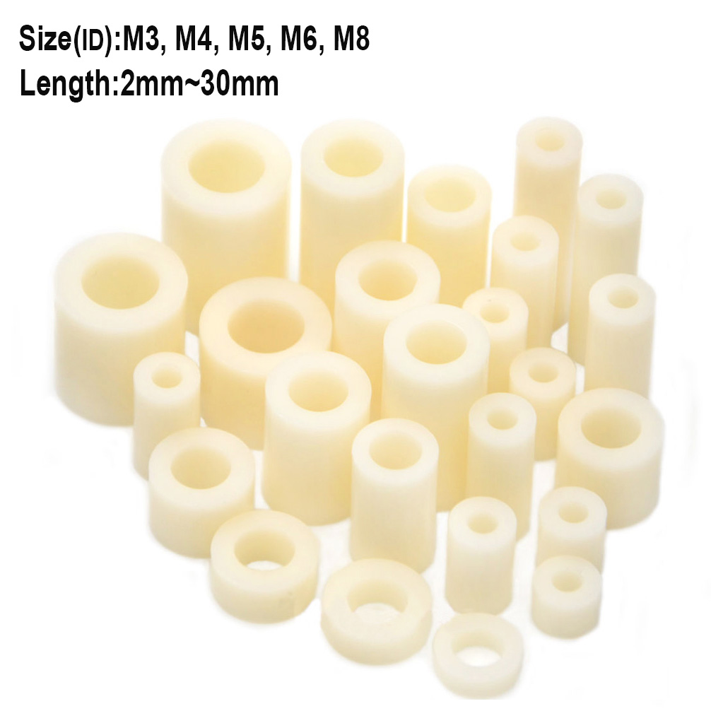 100X ABS Plastic Non-Threaded Spacer Washer Round Standoff M3 M4 M5 M6 ...