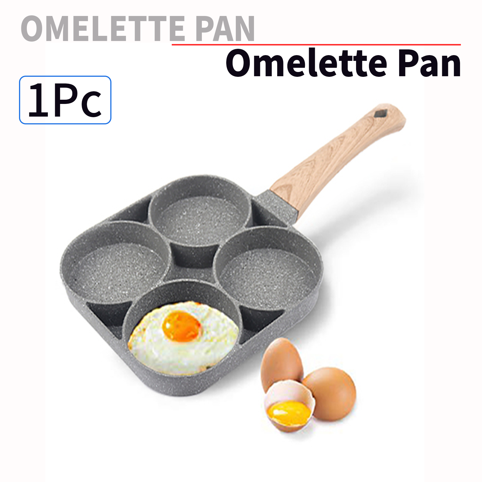 4 Hole Non Stick Frying Pan For Kitchen Pancake Maker Mold Cooking Egg ...
