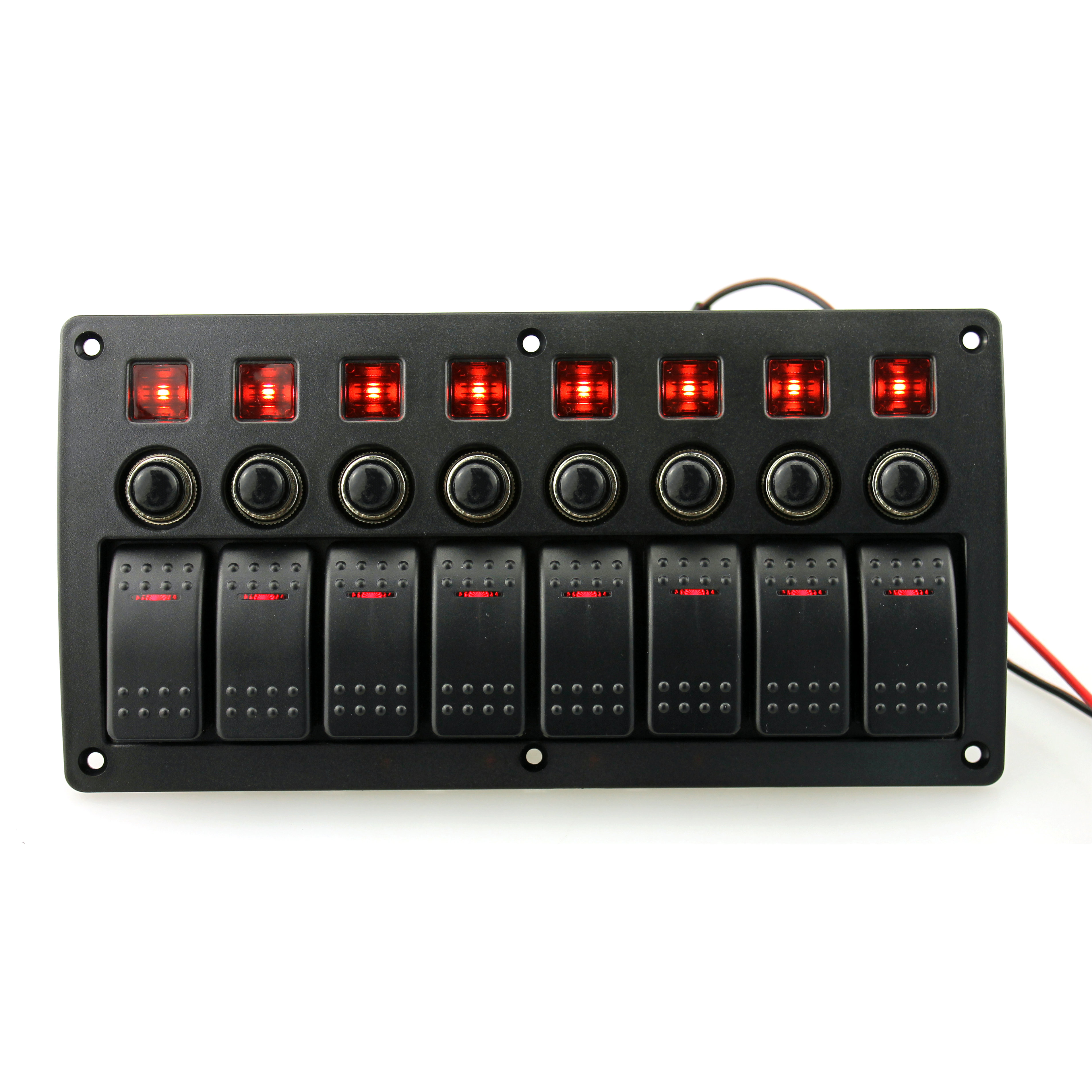 8 Gang Rocker Switch Panel 12V/24V Circuit Breaker Car Marine Boat ...