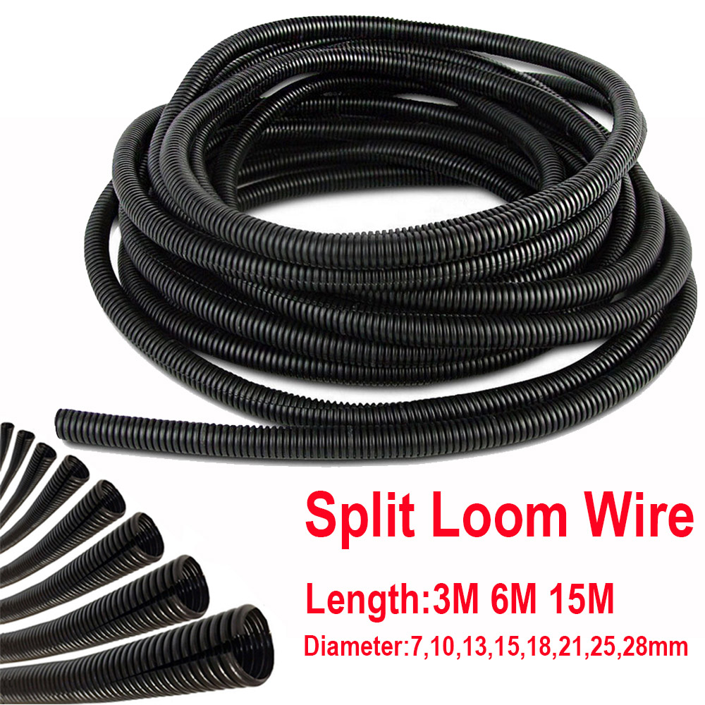 Split Wire Spiral Conduit Tidy Cable Pipe 7mm 10 13 15 18 25 28mm ...