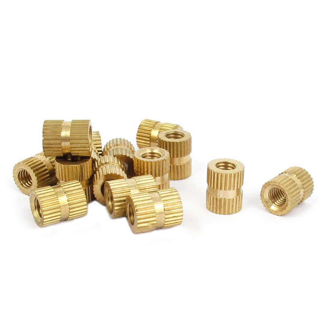 Brass Insert Knurl Nut Round M2 M2.5 M3 Threaded Embedded Solid Nut 20 ...