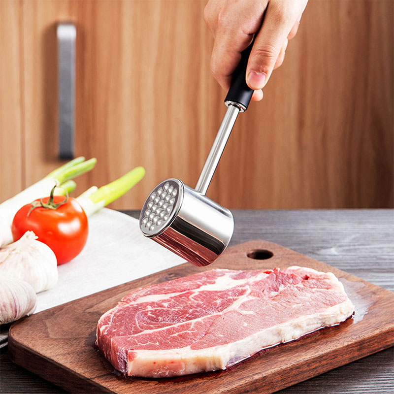 Cooking Tool Hammer Stainless Steel Tenderizer Meat Mallet Double Side