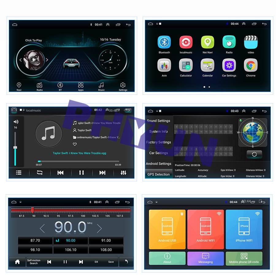 1 DIN Android 9.1 10.1'' Quad-core 2+32GB Car Stereo Radio GPS WiFi 3G ...