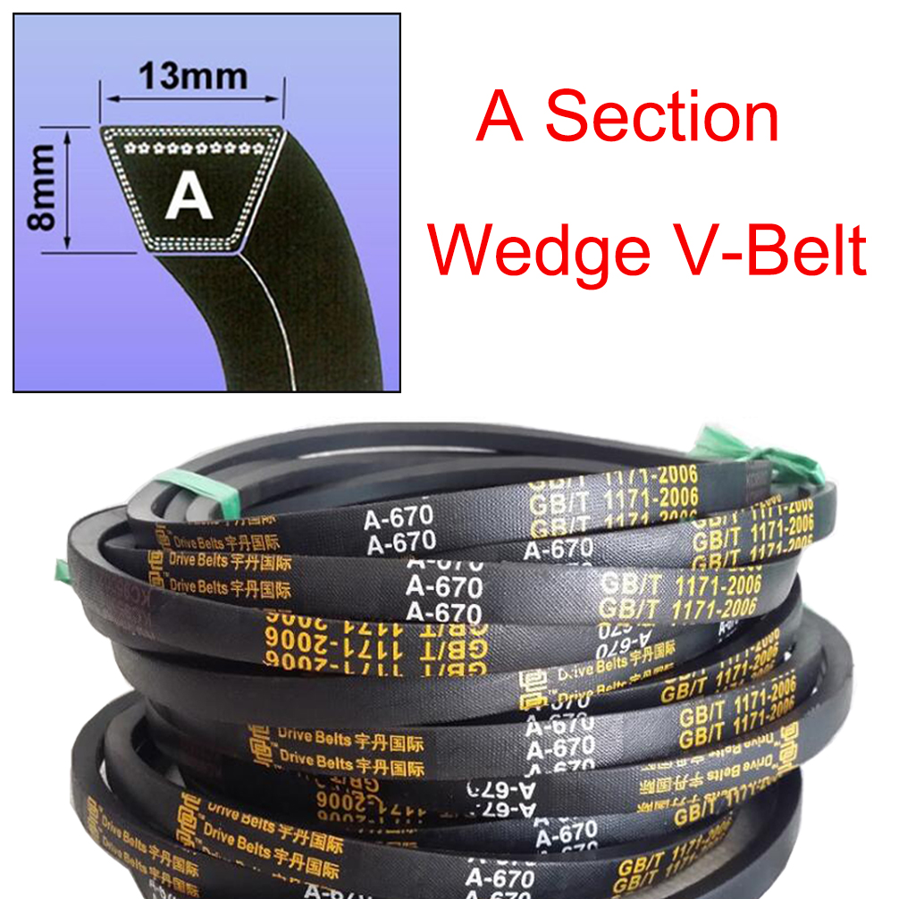 V Belt A Section Sizes A15 A47 8mm 13mm Industrial LawnMower V Belt