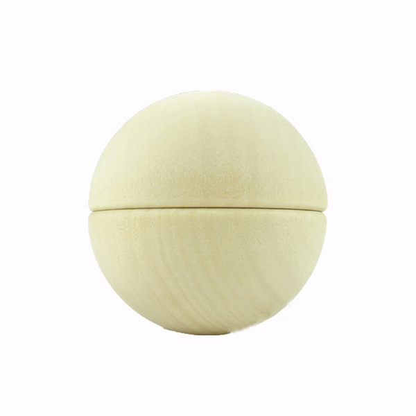 Natural Wooden Half Balls Craft Spheres Wood Semicircle 10~60mm Semi ...