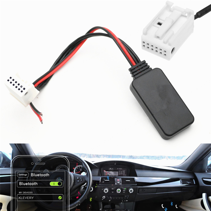 12Pin Bluetooth 4.0 Audio Adapter Aux Cable For BMW E60 04-10 E63 E64 ...