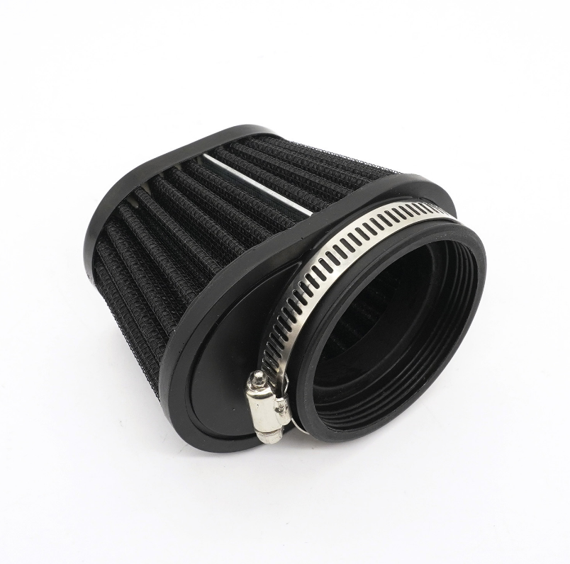 1 Pair 2in Car High Flow Cone Air Filter Kit Black Universal Auto ...
