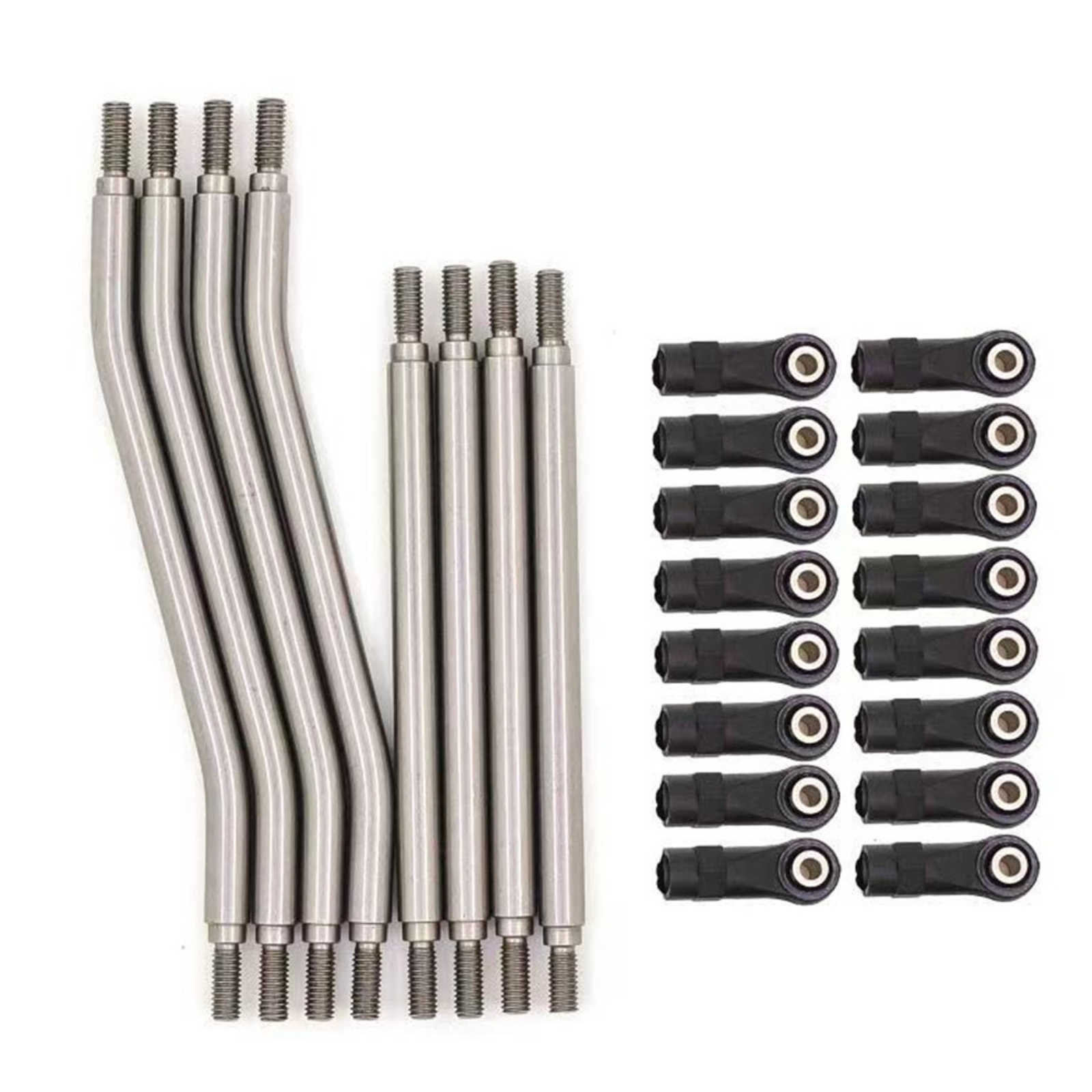 8Pcs Metal Steel 1/10 RC Car 6mm Link Rod End For Axial 8Pcs Metal Steel 1/10 RC Car 6mm Link Rod End For Axial