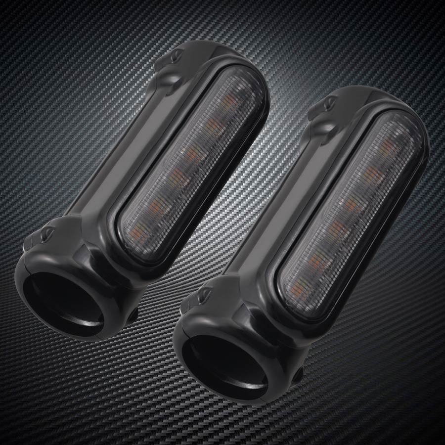 1.25" Black Turn Signal Highway Crash Bar Lights for Harley Victory ...