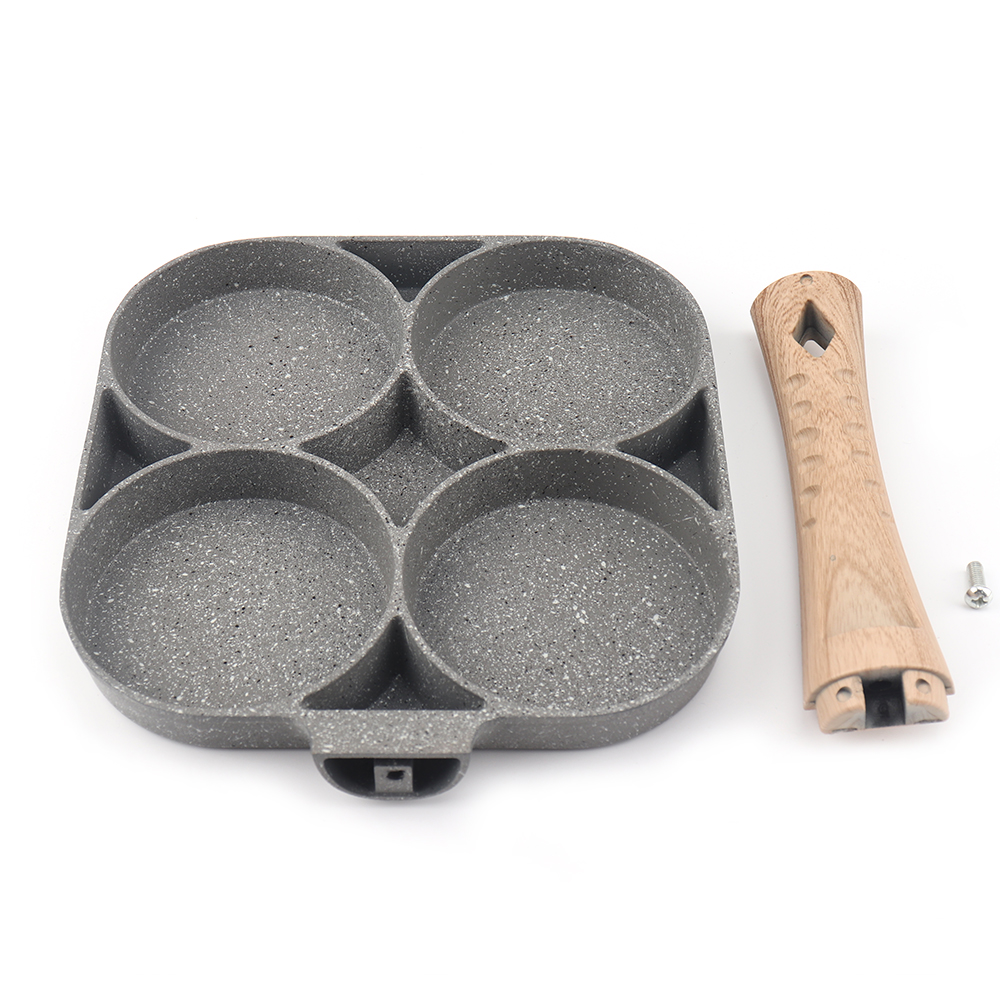 4 Hole Non Stick Frying Pan For Kitchen Pancake Maker Mold Cooking Egg ...