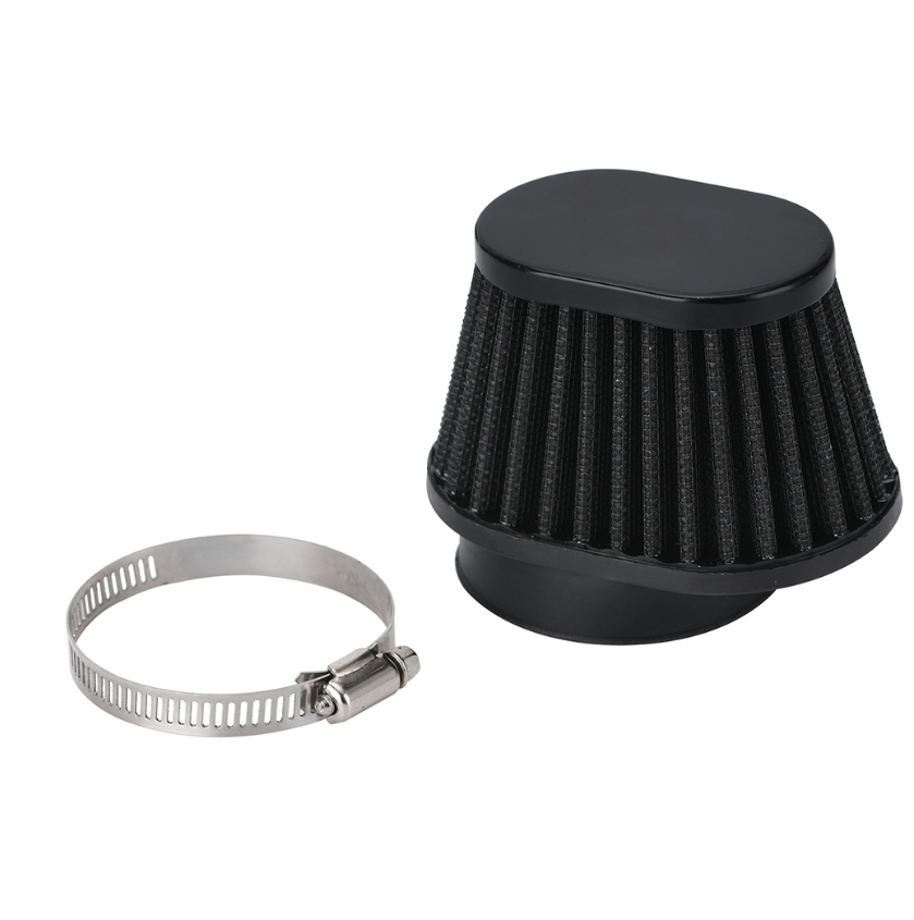 1 Pair 2in Car High Flow Cone Air Filter Kit Black Universal Auto ...