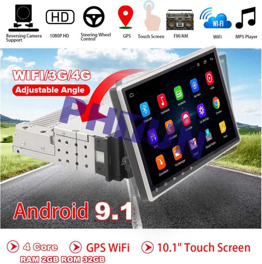 1 DIN Android 9.1 10.1'' Quad-core 2+32GB Car Stereo Radio GPS WiFi 3G ...