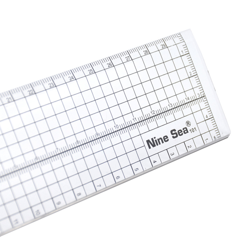 30cm Acrylic Patchwork Sewing Ruler Grid Cutting Template Transparent ...